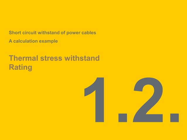 Cable sizing to withstand short-circuit current - Example | PDF ...