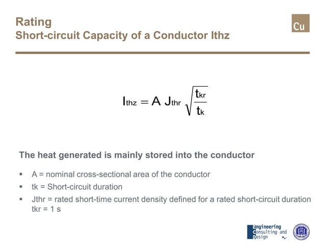 Cable sizing to withstand short-circuit current - Example | PDF ...