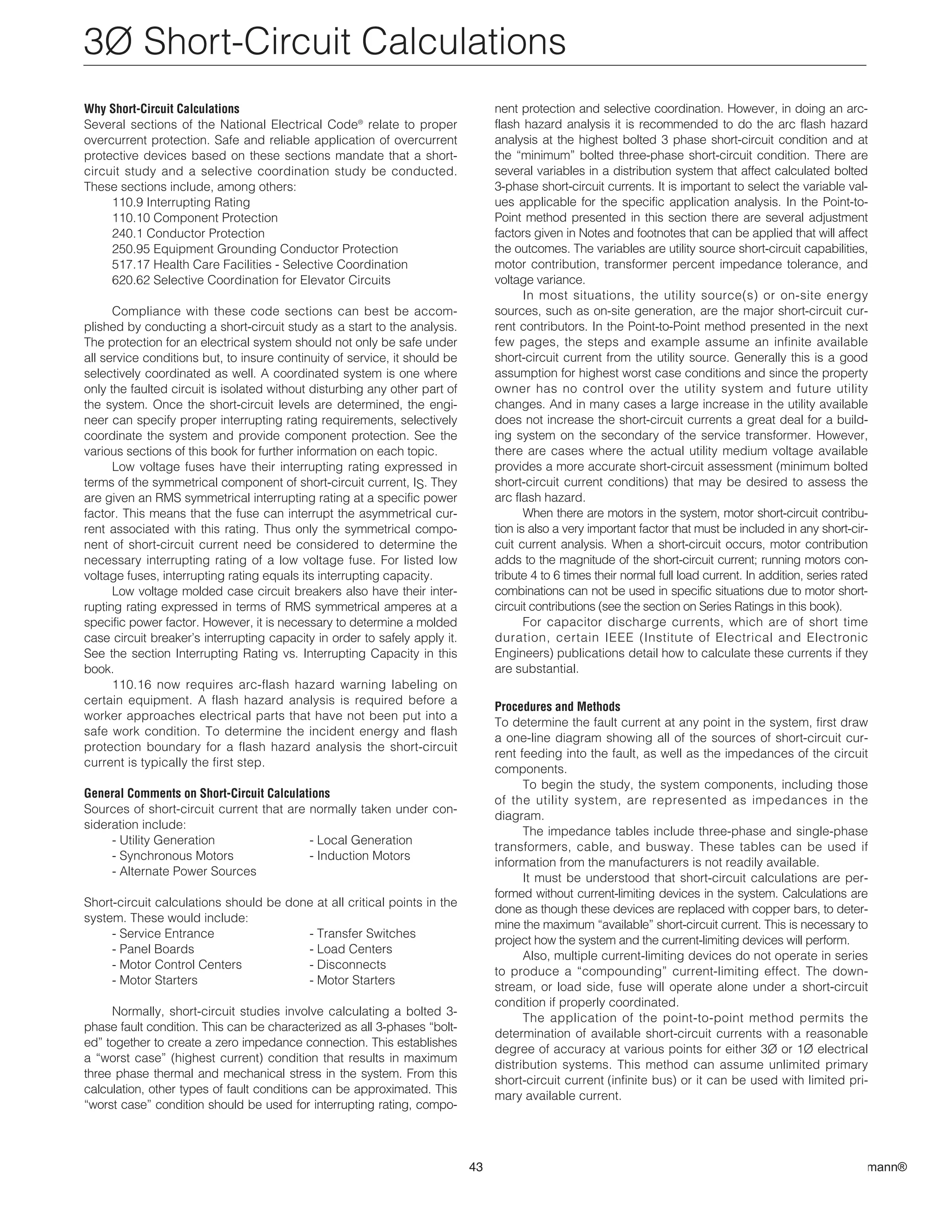 Short circuit current calculations | PDF