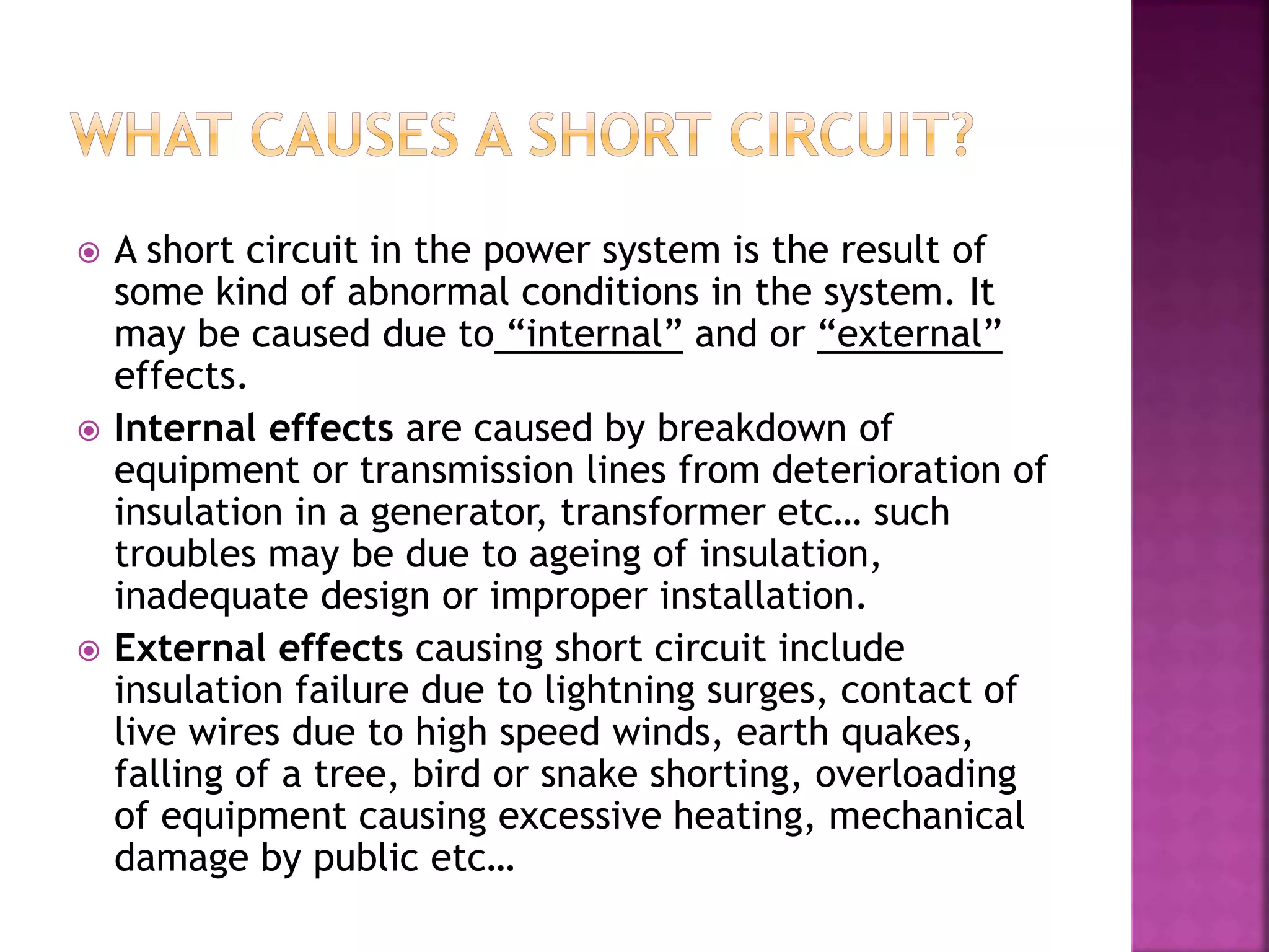 Short circuit test in brief | PPTX
