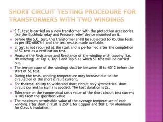 Short circuit test in brief | PPTX