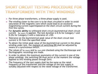 Short circuit test in brief | PPTX