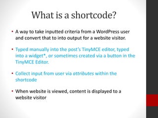 Shortcodes vs Widgets: Which one and how? | PPT