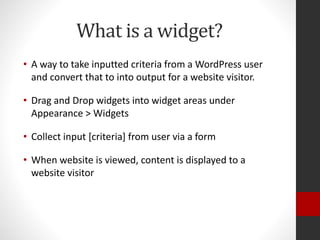 Shortcodes vs Widgets: Which one and how? | PPT