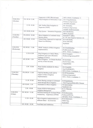 Short course lecture schedule | PDF