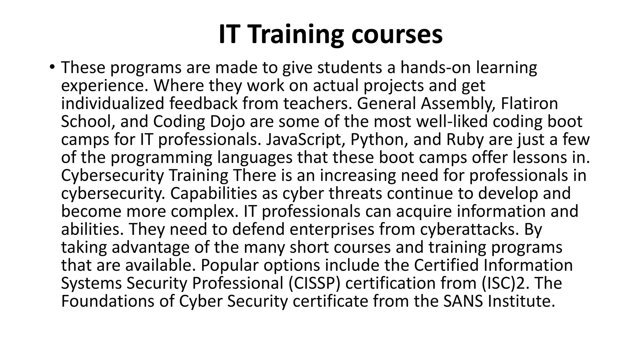 Short courses Training in Lahore-BES.pdf