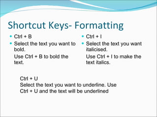 Shortcut Keys | PPT