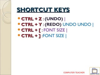 Shortcut keys in Hindi (शॉर्टकट की हिन्दी में) | PDF