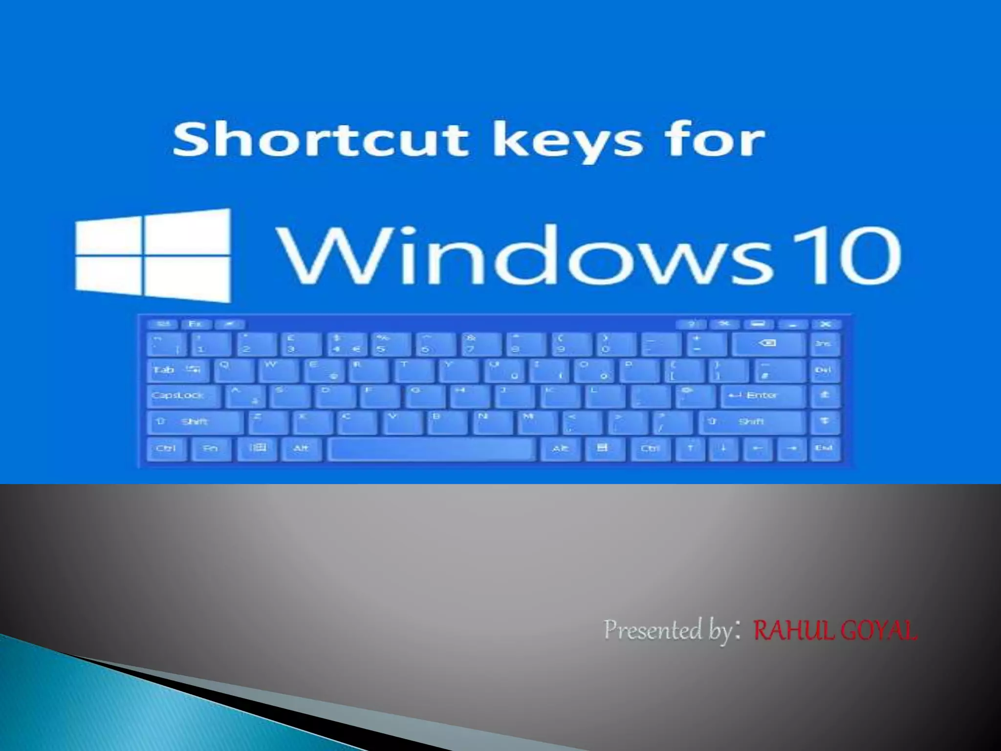 Shortcut Keys Pptx Operating Systems Computer Software And Applications