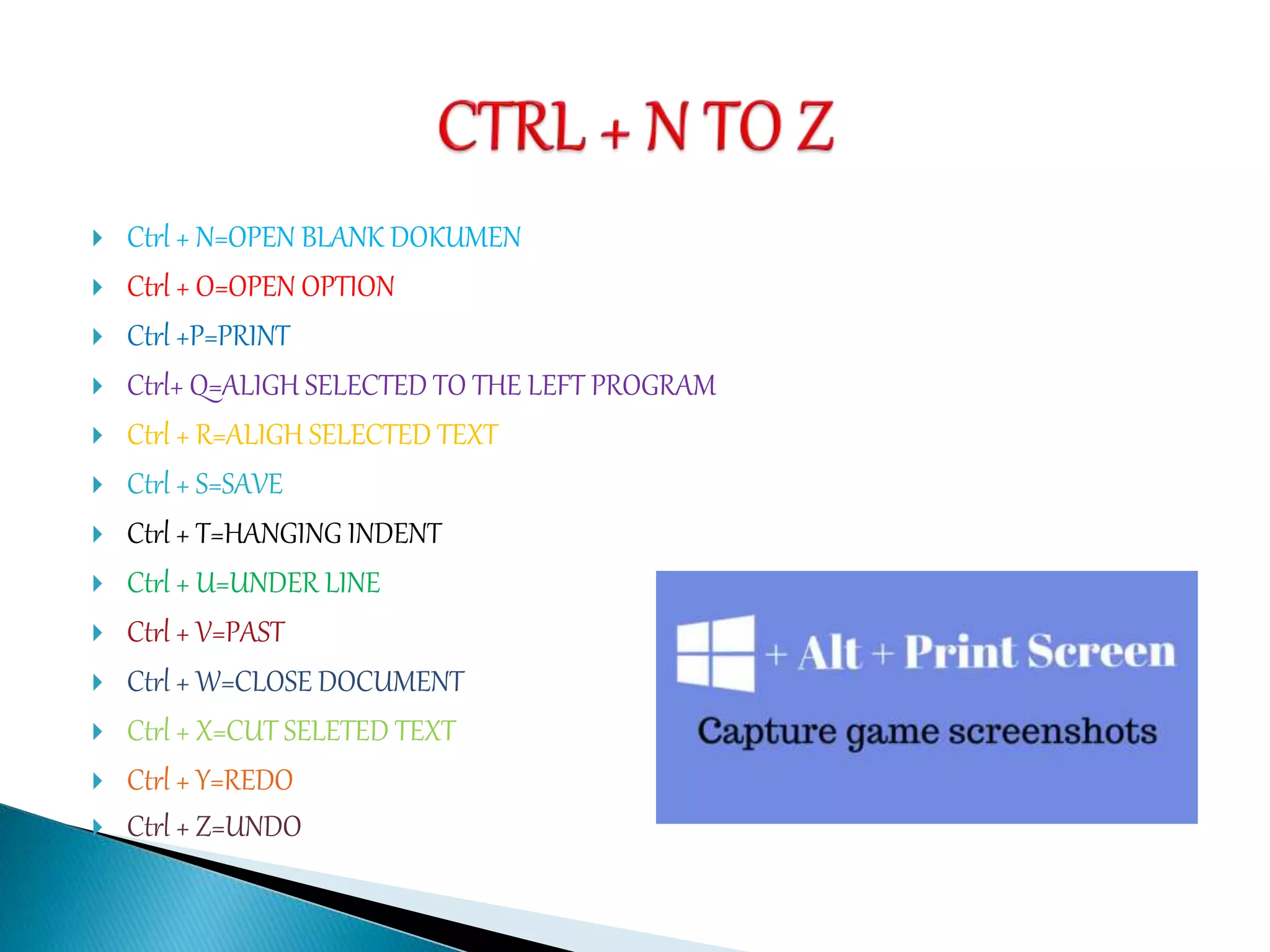 Shortcut keys | PPTX | Operating Systems | Computer Software and ...