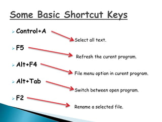 Shortcut keys by Seerat Abbas Khan | PPT