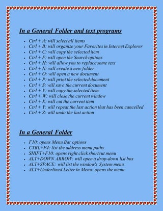 Shortcut keys of windows operating system and windows | PDF | Free Download