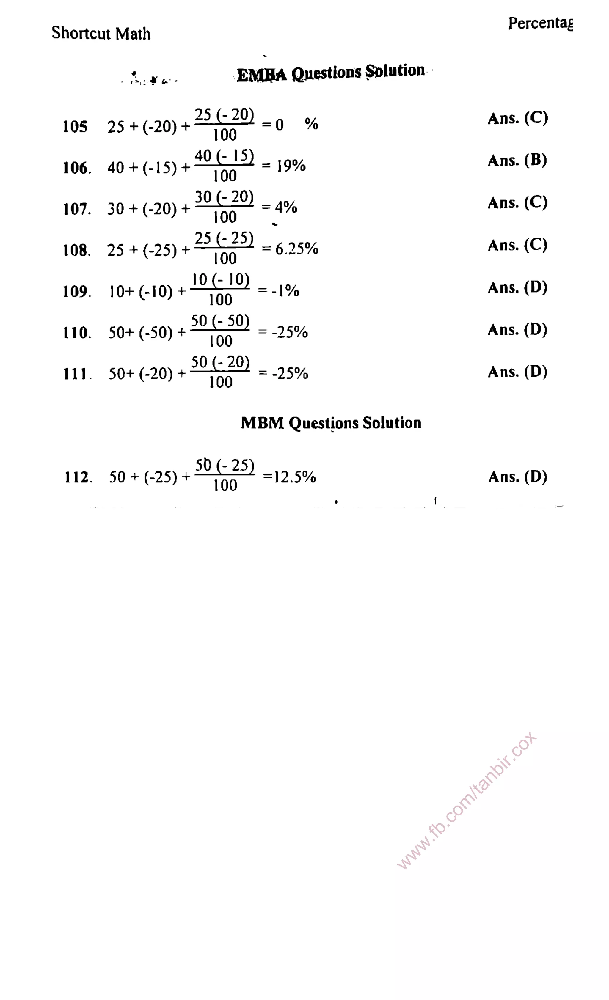 Short cut math tanbircox | PDF