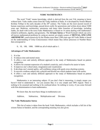 Shortcut method | PDF