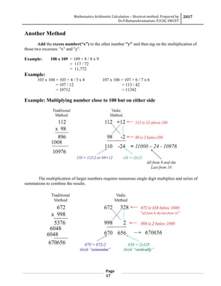Shortcut method | PDF