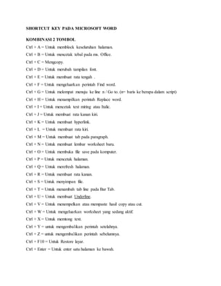 Shortcut ms word (1) | DOCX