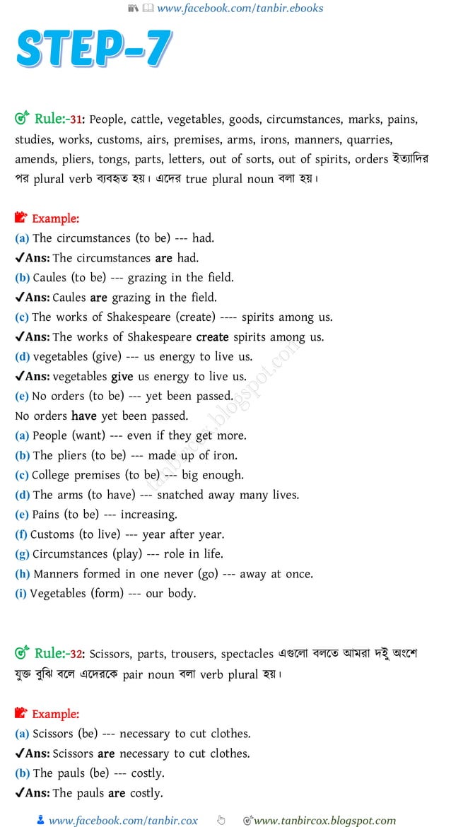 Short cut rules for filling gaps with right forms of verb | PDF