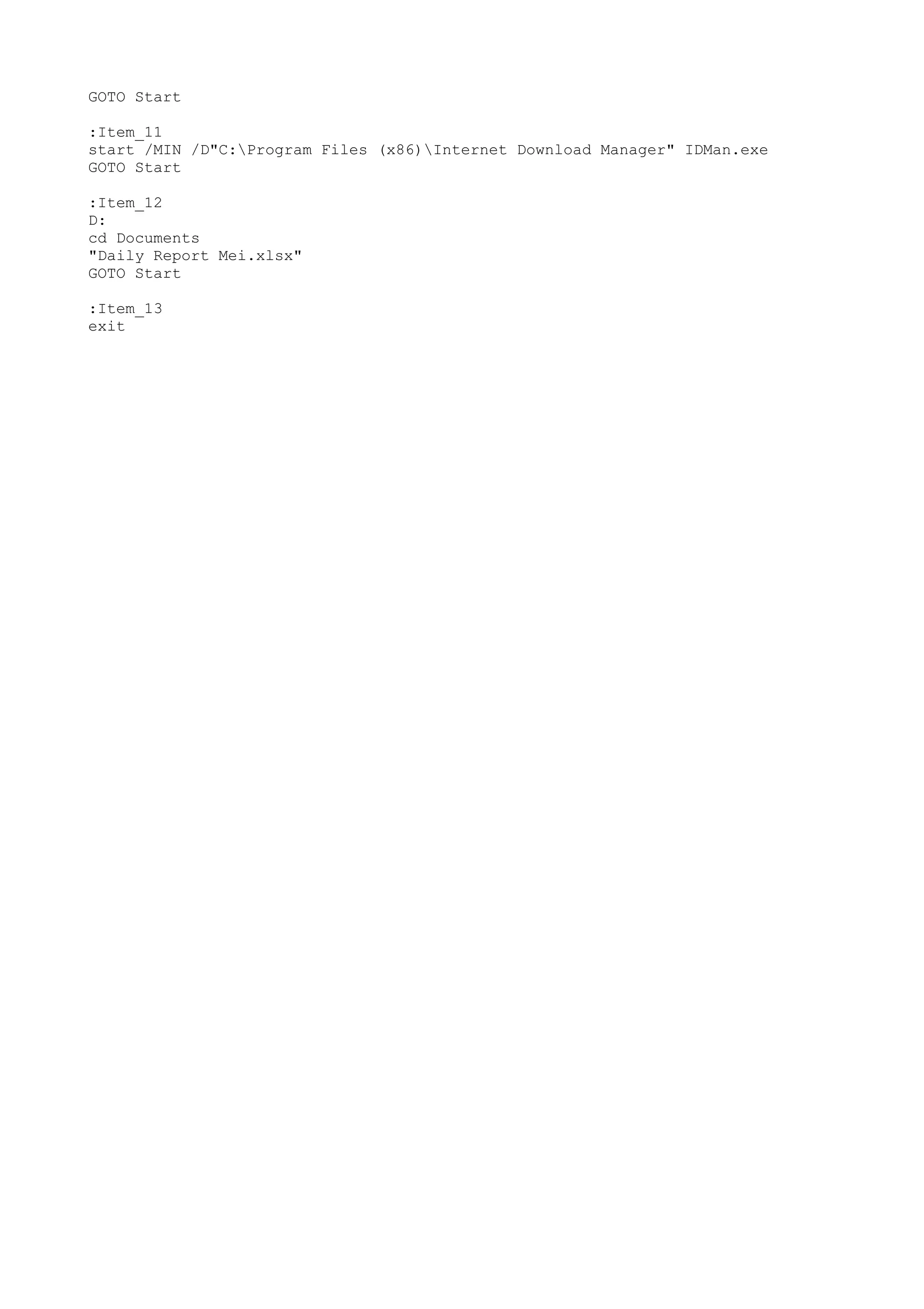 Shortcuts dot batch | TXT