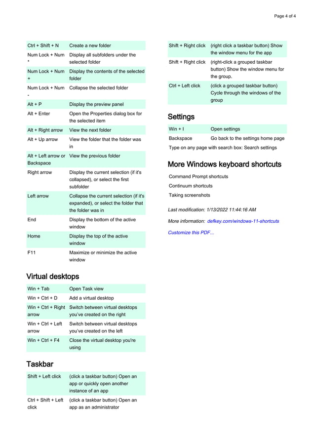 ShortCuts - Windows | ShortCuts - Windows | PDF | Free Download