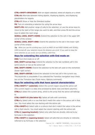 Shortcut thr.key board | PDF