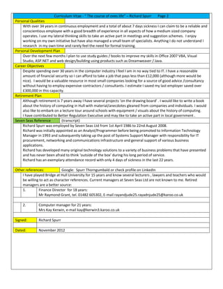 Short cv | PDF