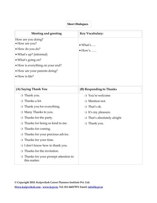 English conversation | PDF