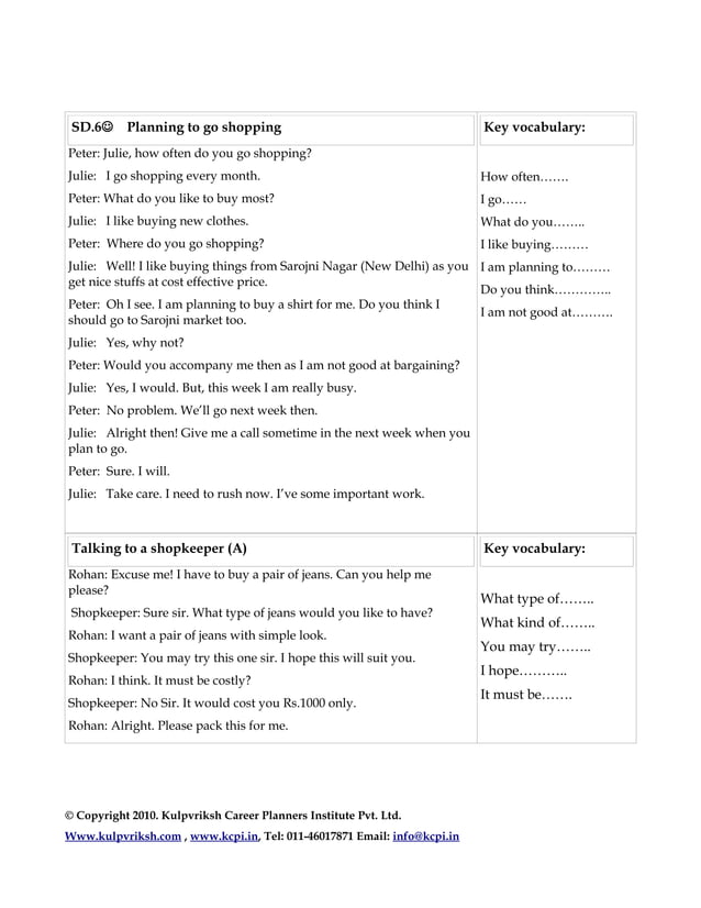 English conversation | PDF