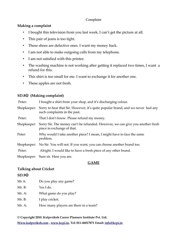 English conversation | PDF