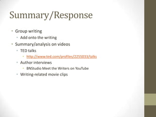 Short, different writing assignments | PPTX | Homework and Study ...