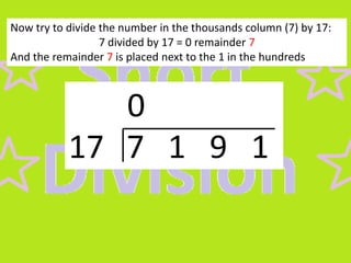 Short Division: 4digit by 2digit (No Remainder) | PPTX