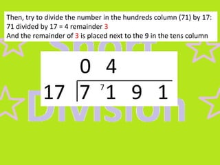 Short Division: 4digit by 2digit (No Remainder) | PPTX