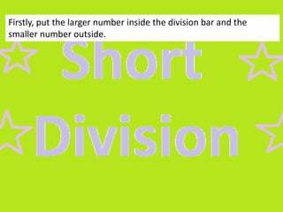 Short Division: 4digit by 2digit (No Remainder) | PPTX