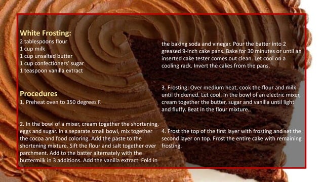 Shortened cake | PPTX | Desserts and Baking | Food & Drink