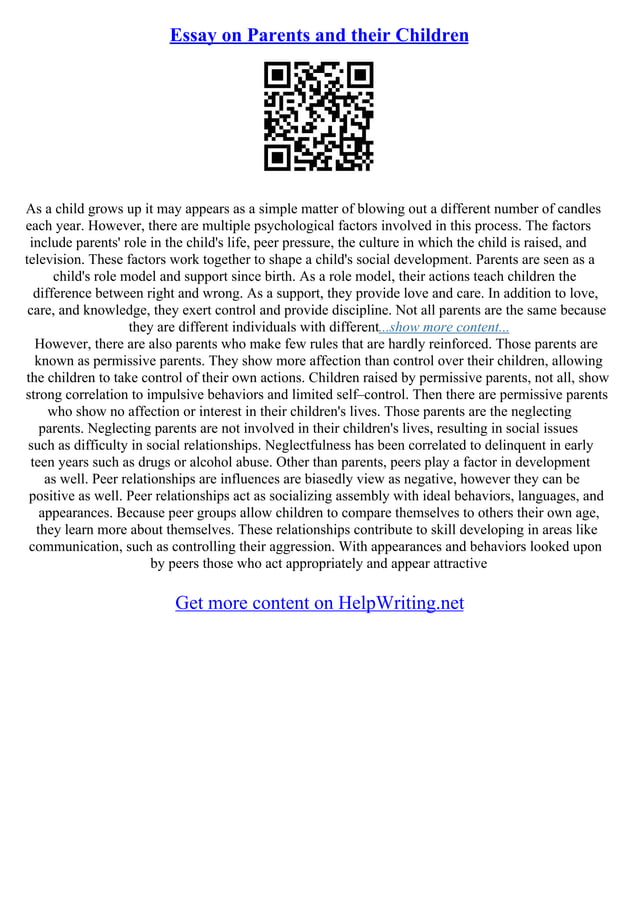 Short Essay Examples For Kids | PDF | Parenting Babies and Toddlers ...