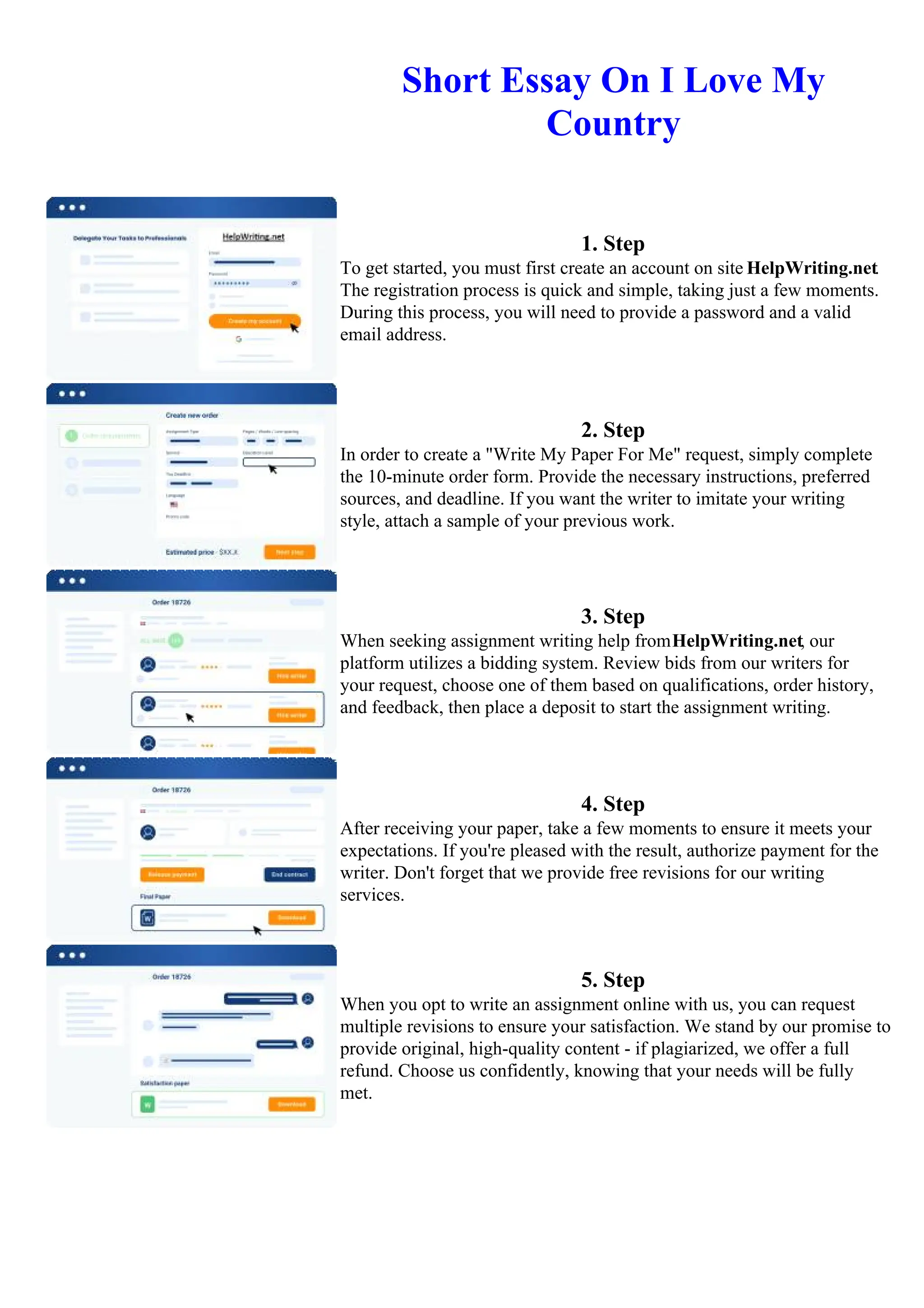 Short Essay On I Love My Country | PDF