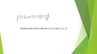 3 D GEOMETRY: SHORTEST DISTANCE BETWEEN 2 LINES | PPT