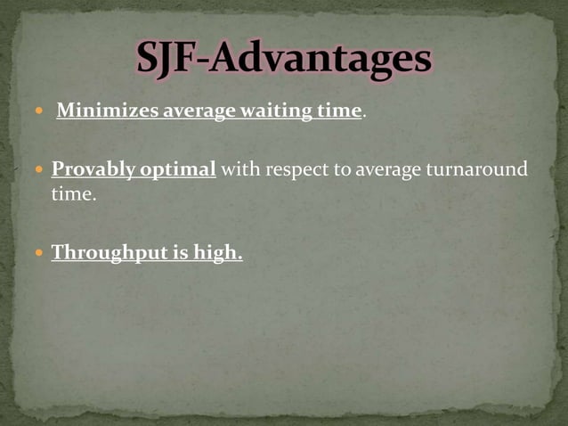 Shortest Job First Scheduling Sjf Pptx Computing Technology And Computing