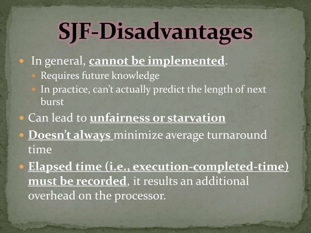 Shortest Job First Scheduling Sjf Pptx Computing Technology And Computing