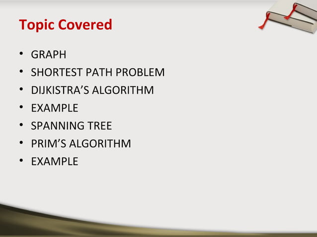 Shortest path (Dijkistra's Algorithm) & Spanning Tree (Prim's Algorithm ... Shortest path (Dijkistra's Algorithm) & Spanning Tree (Prim's Algorithm ...