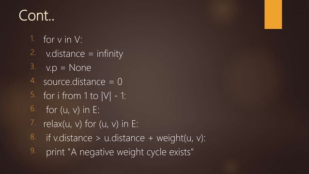 Shortest path algorithm | PPTX | Cycling | Sports