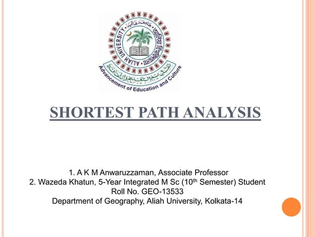 Shortest path analysis | PPTX