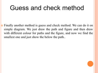 Shortest path analysis | PPTX