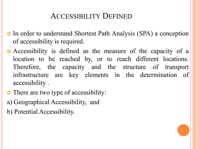 Shortest path analysis | PPTX