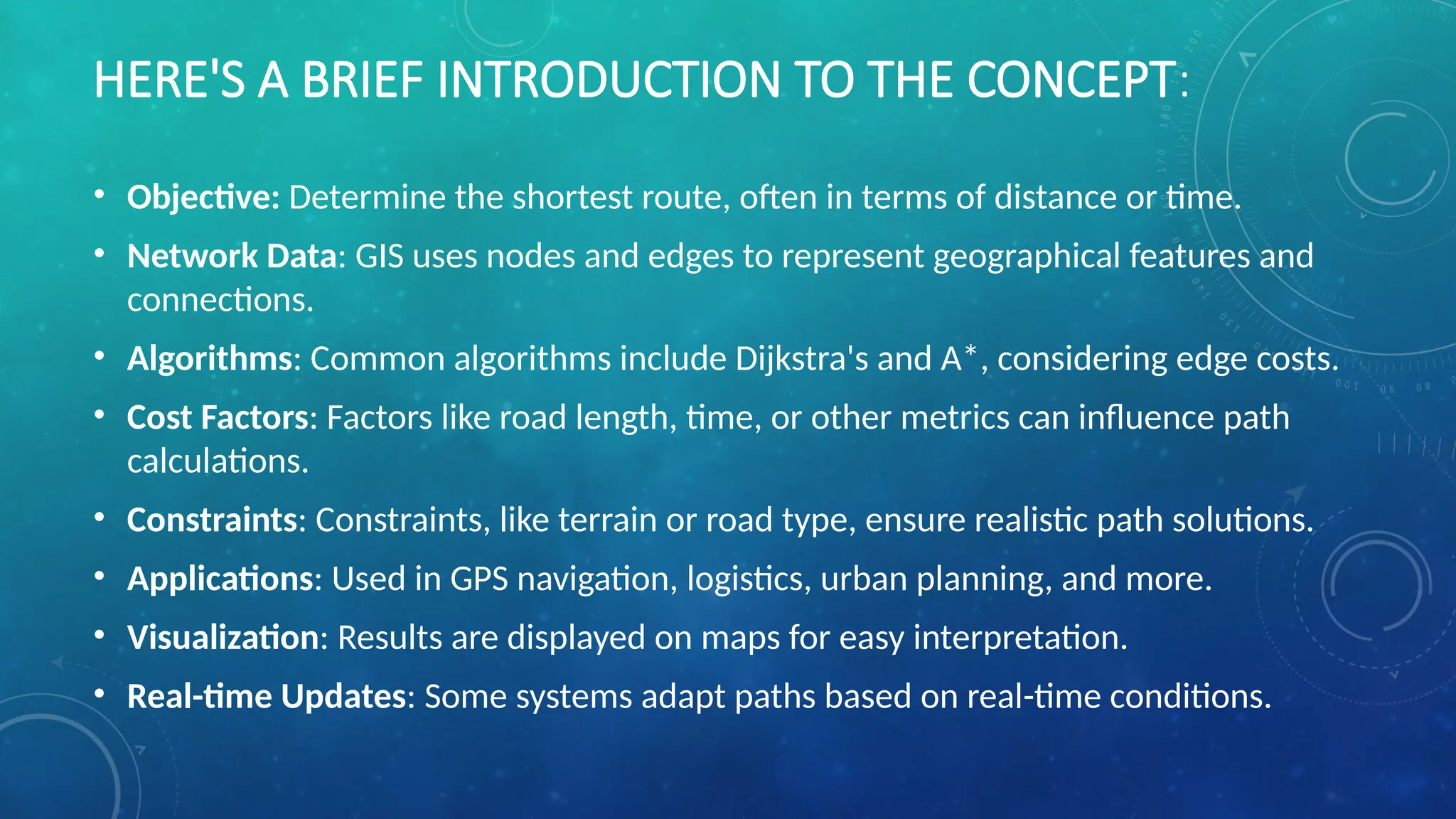 Shortest Path Detection In Gis Pptx