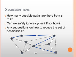 Shortest path problem | PPTX