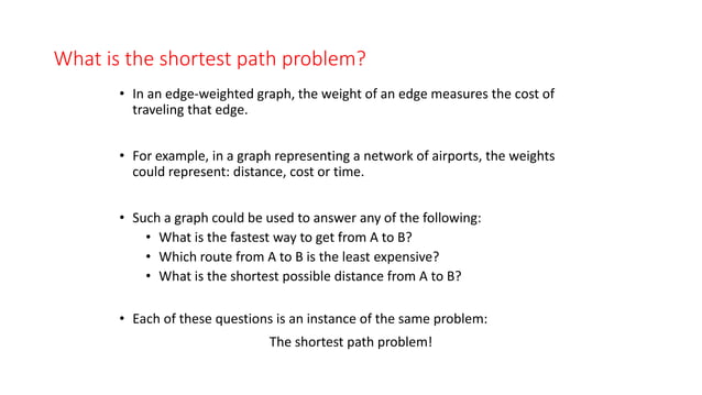 Shortest path problem | PPT