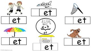 Teaching kids the short e word families: et, en, ed and eg | PDF