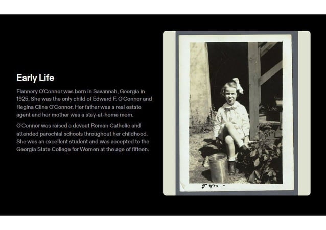 Biography: Flannery O'Connor and Summary: Everything that rises must ...