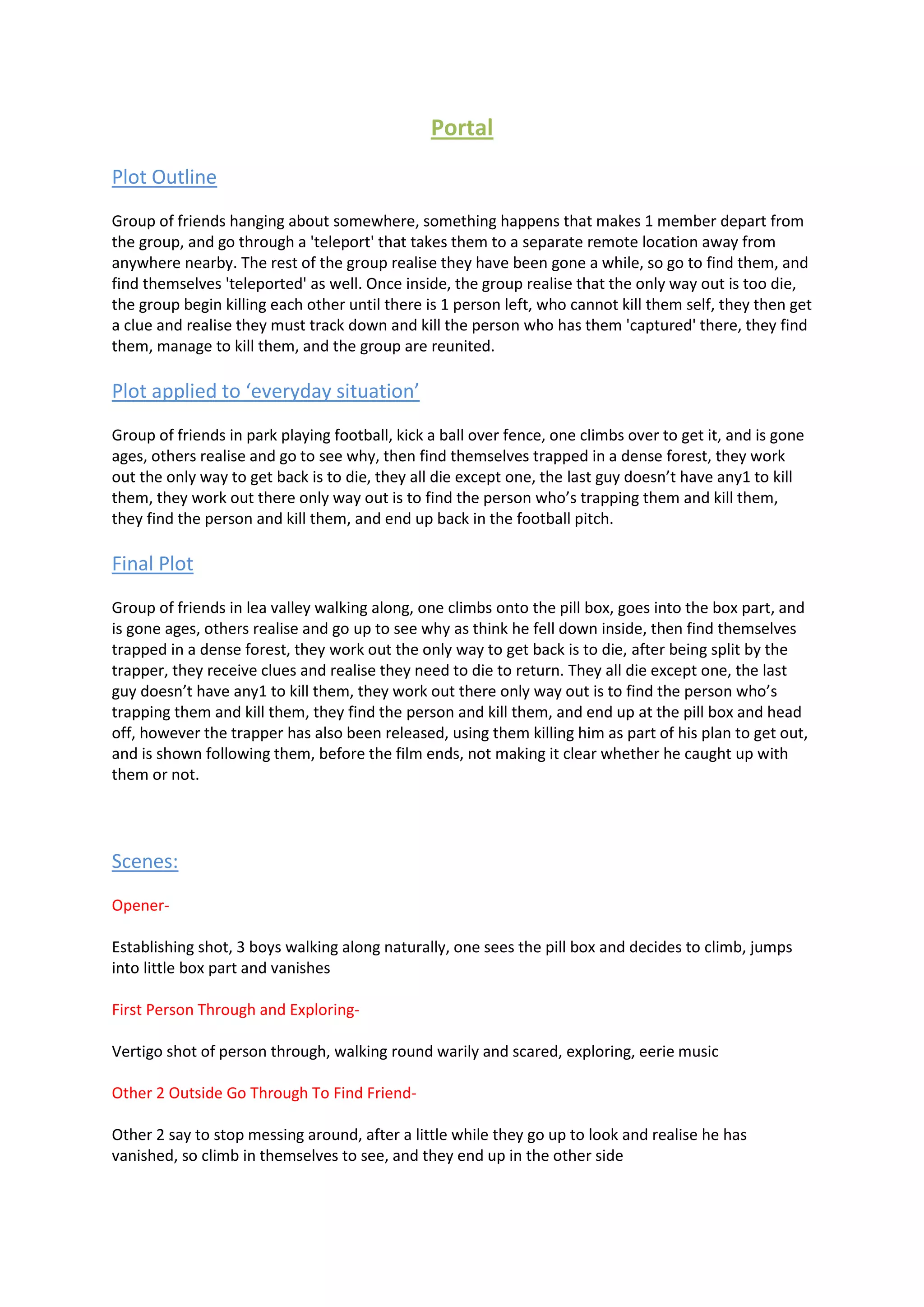 Short Film Plan | DOCX