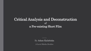 Short film - analysis | PPT